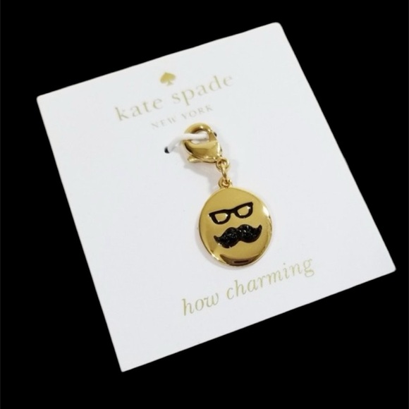 kate spade | Jewelry | Kate Spade How Charming Mustache Glasses Charm ...
